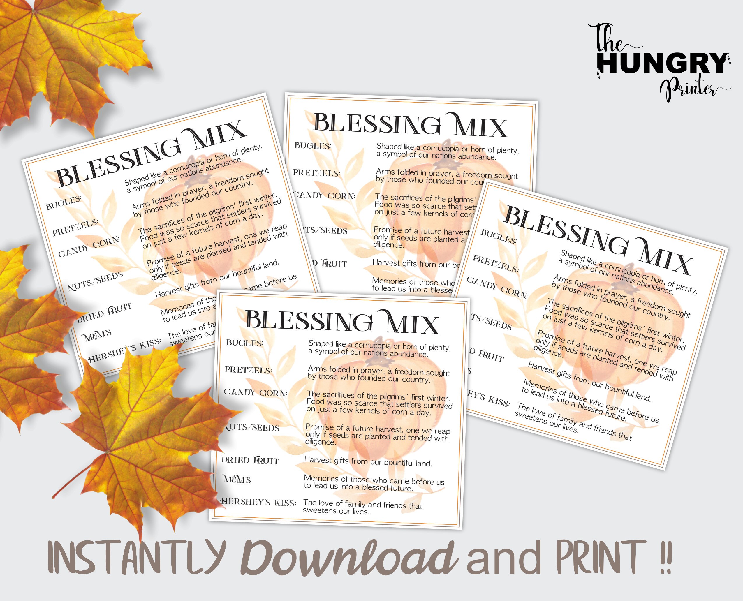 Blessing Mix Label Thanksgiving Blessing Mix Label | Etsy