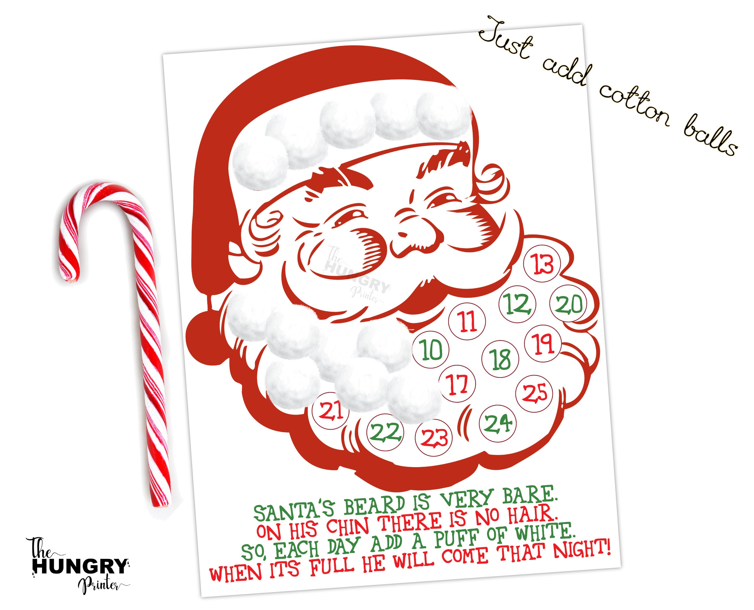 Santa beard countdown store