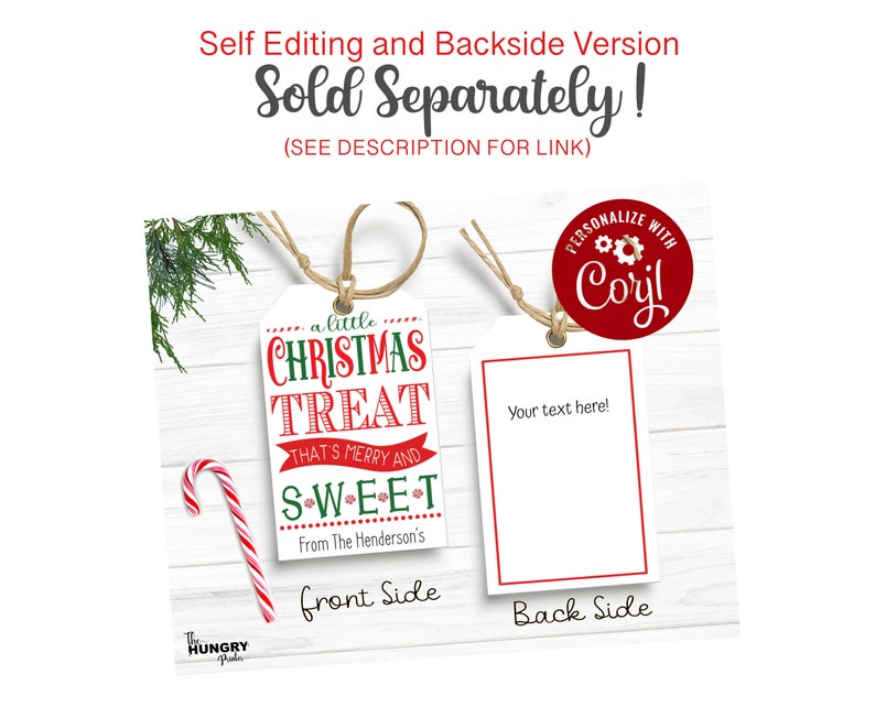 Printable Christmas Tags, Christmas Treat Tags, Printable Christmas ...