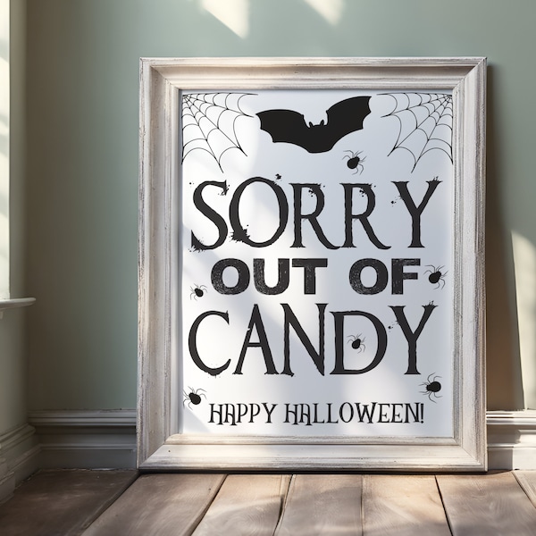 No Candy Halloween Sign - Etsy