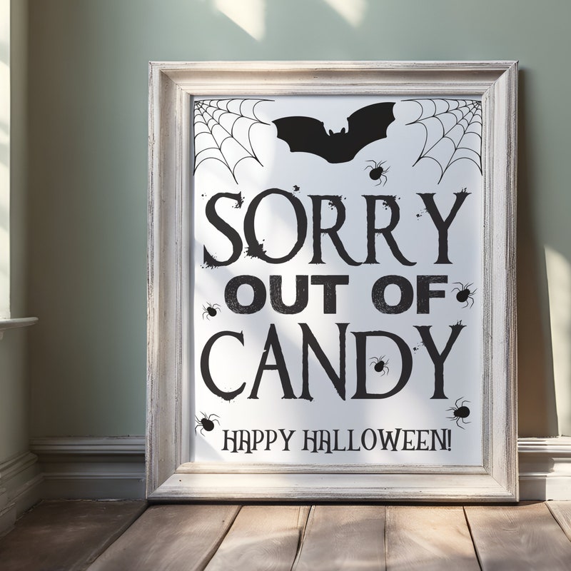 Halloween Candy Sign - Etsy