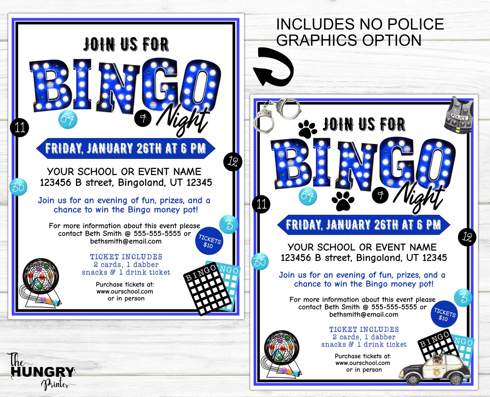 Bingo Night Flyer Bingo Fundraiser Flyer Bingo Invitation - Etsy