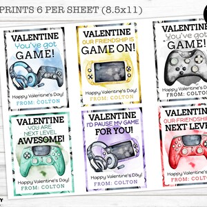 Gamer Valentine Cards, School Valentine Cards, Editable Valentines ...