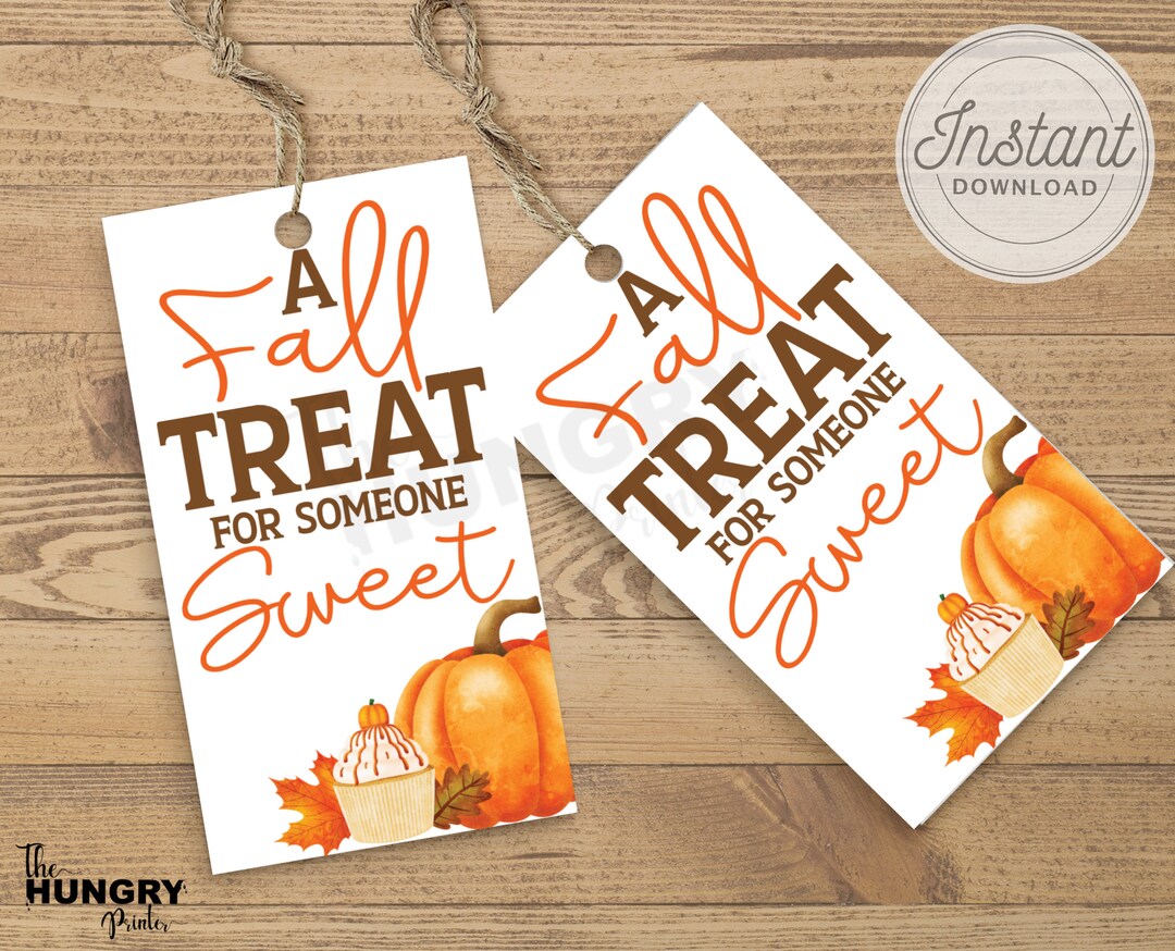 Fall Treat Tags, Fall Appreciation Tags, Pumpkin Tags, Fall Gift Ideas ...