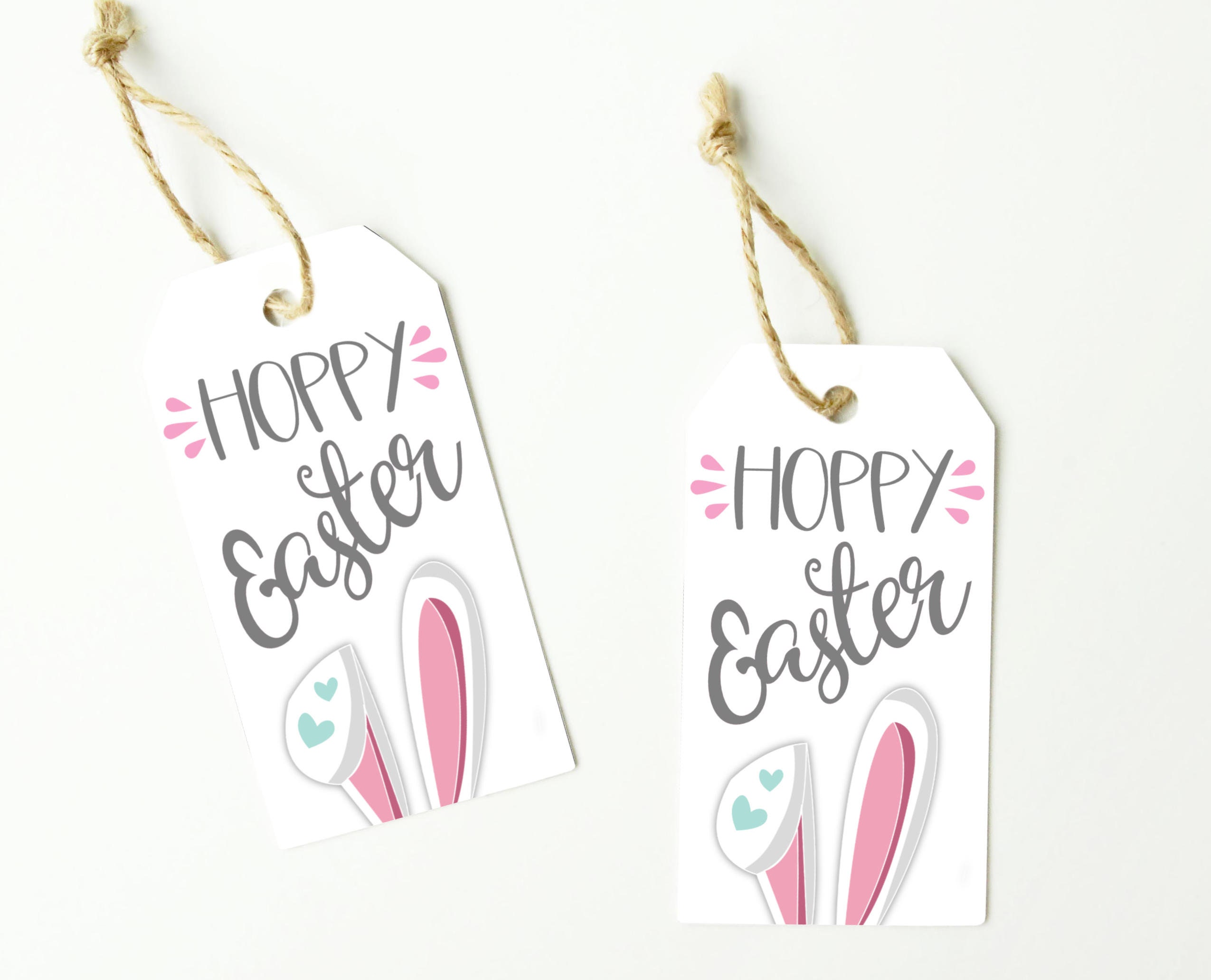 Printable Hoppy Easter Bunny Tags, Easter Party (PDF) - Etsy