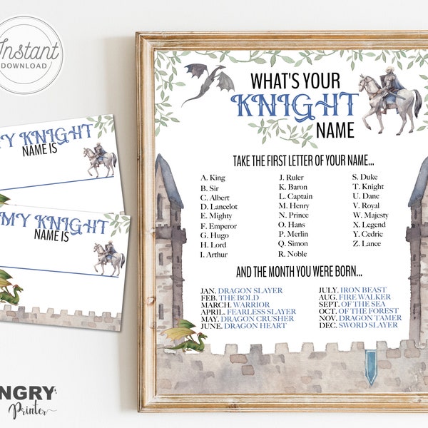 Knights and Dragons - Etsy