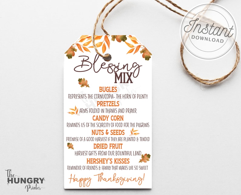 Whip Up This Thanksgiving Blessing Mix For Party Favors Or Gifts