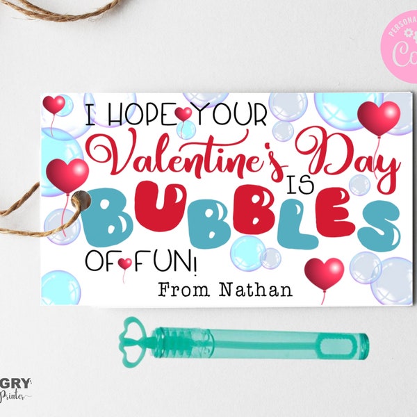 Bubble Valentine Printable - Etsy