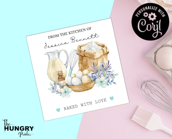 Printable Baking Labels Editable Baking Labels From the - Etsy