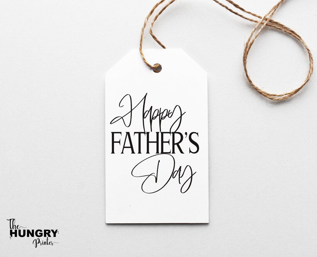 Printable Father's Day Tags, Happy Father's Day, Gift for Dad, Gift ...