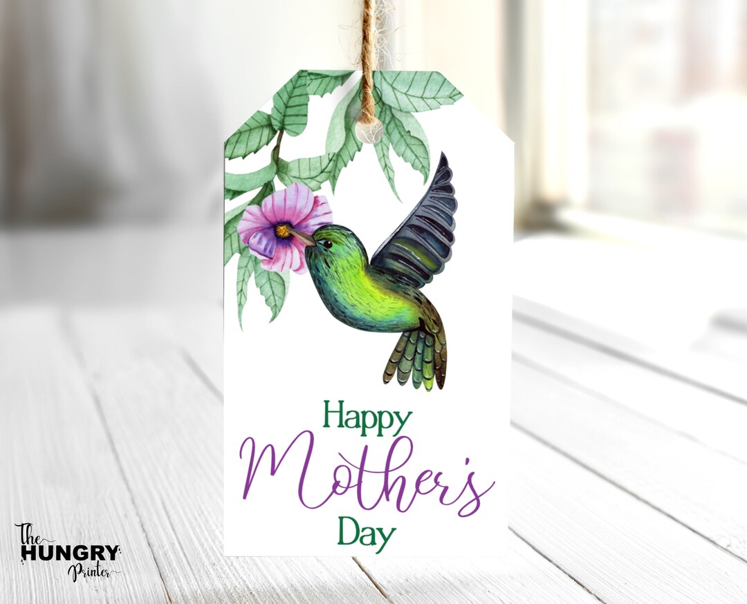 Hummingbird Mother's Day, Printable Mother's Day Tags, Mother's Day ...