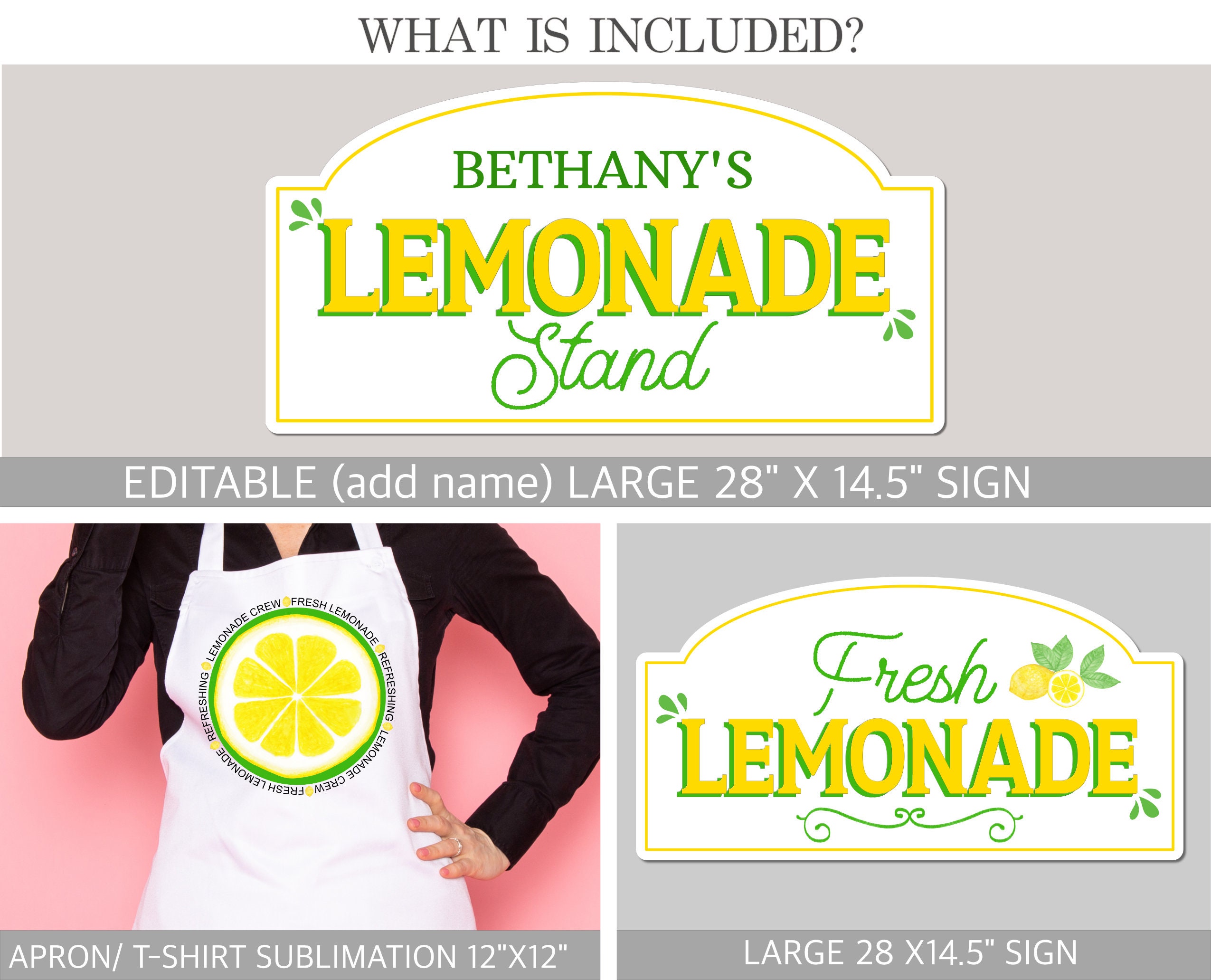Lemonade Stand Set Lemonade Stand Sign Lemonade Stand Decor | Etsy
