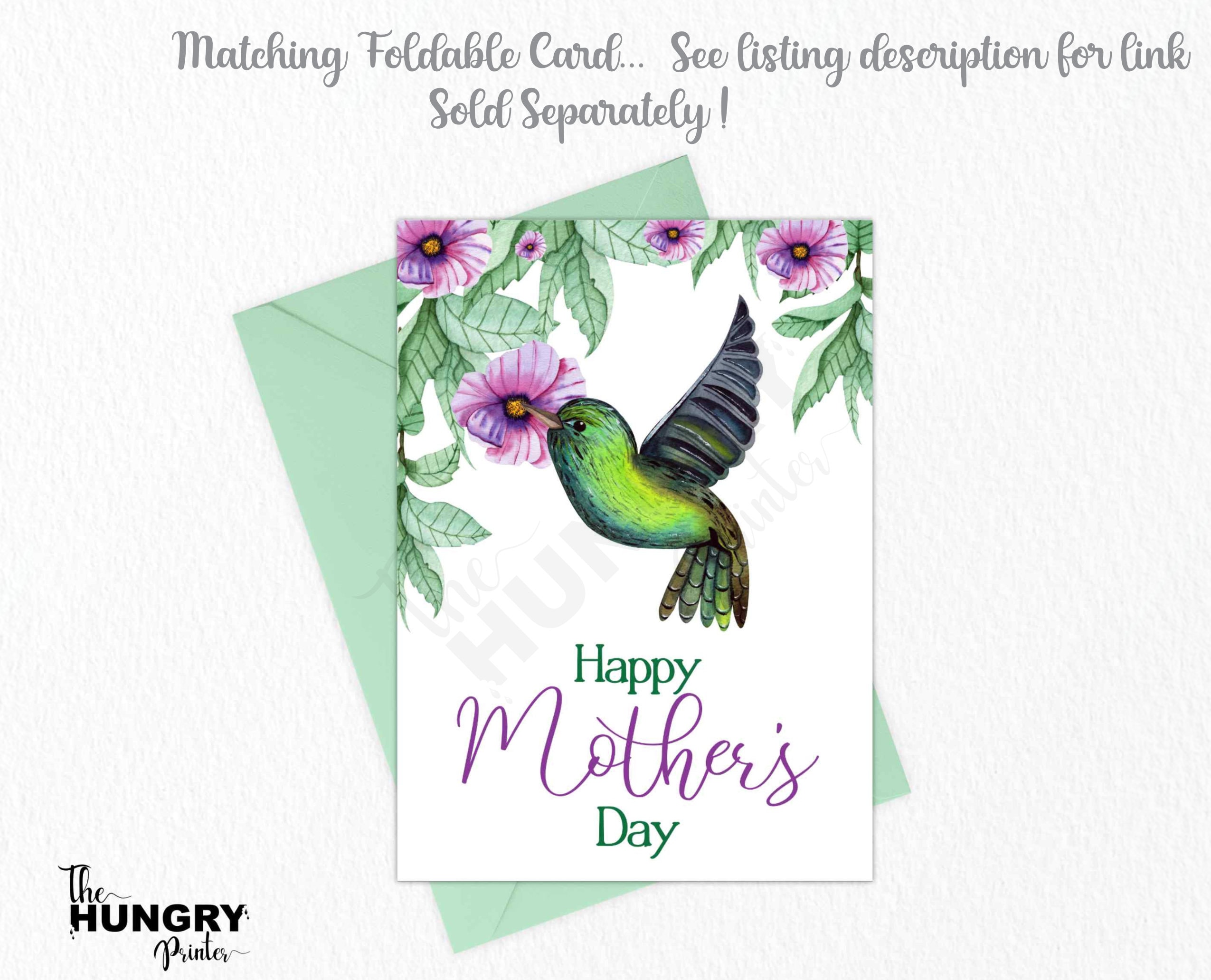 Hummingbird Mother's Day Printable Mother's Day Tags - Etsy