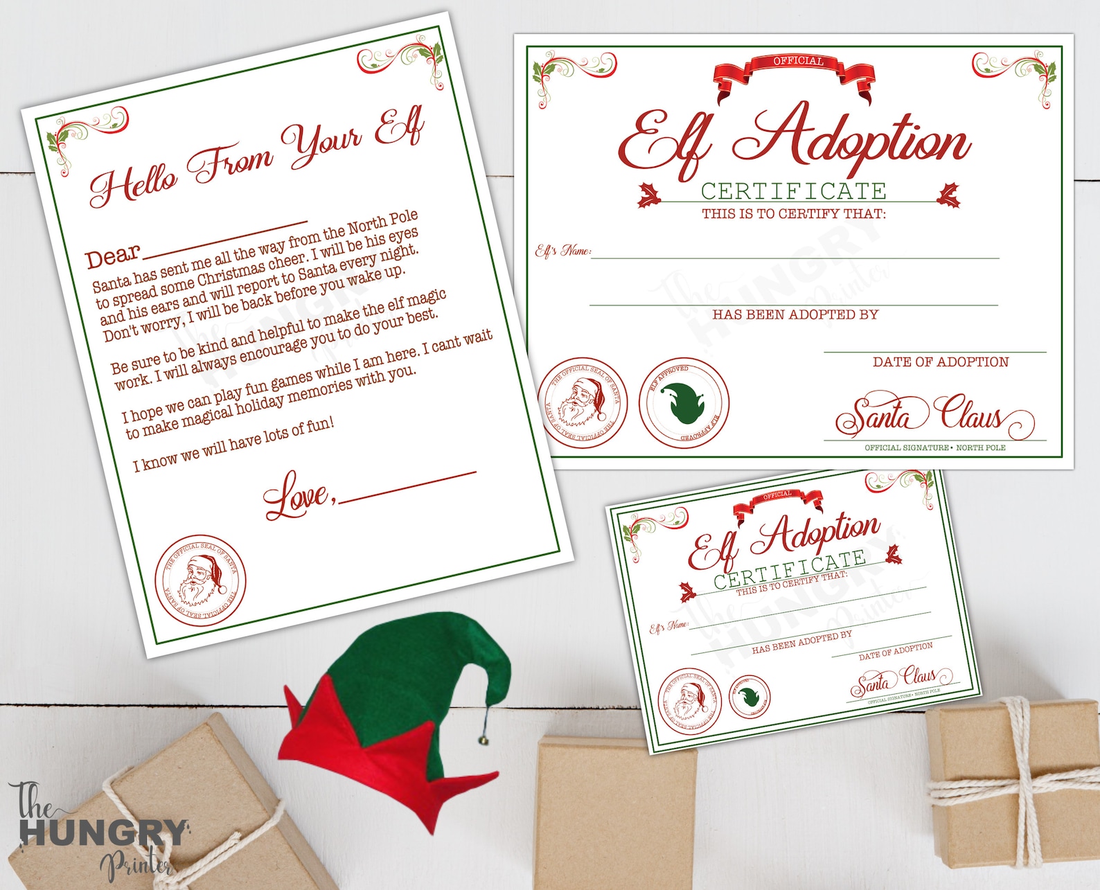 Printable Elf Adoption Certificate, Elf Letter, Elf Kit, North Pole ...