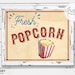 Popcorn Sign Printable, Popcorn Bar Sign, Fresh Popcorn Sign, Carnival ...