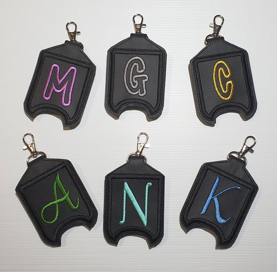 Initial Hand Sanitiser Case, Sanitiser Holder, Sanitiser Keychain ...