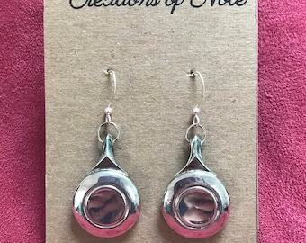 Sterling Silver Flute Key Earrings - Etsy