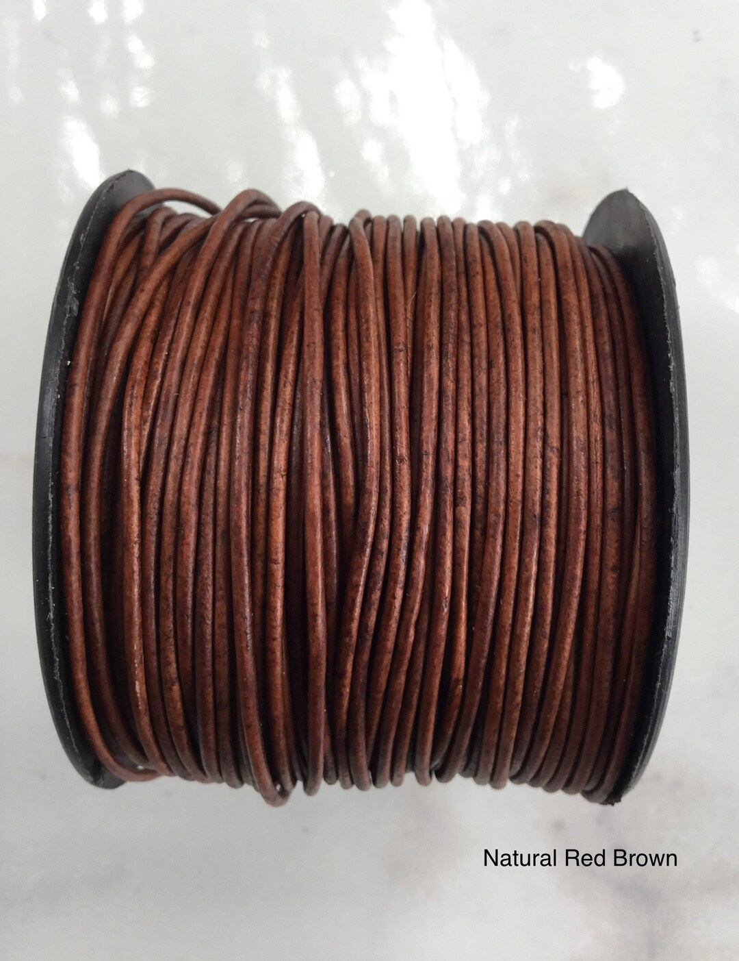 Natural Red Brown Leather Cord 25 Yards 1.5 Mm, Craft Leather, Leather ...