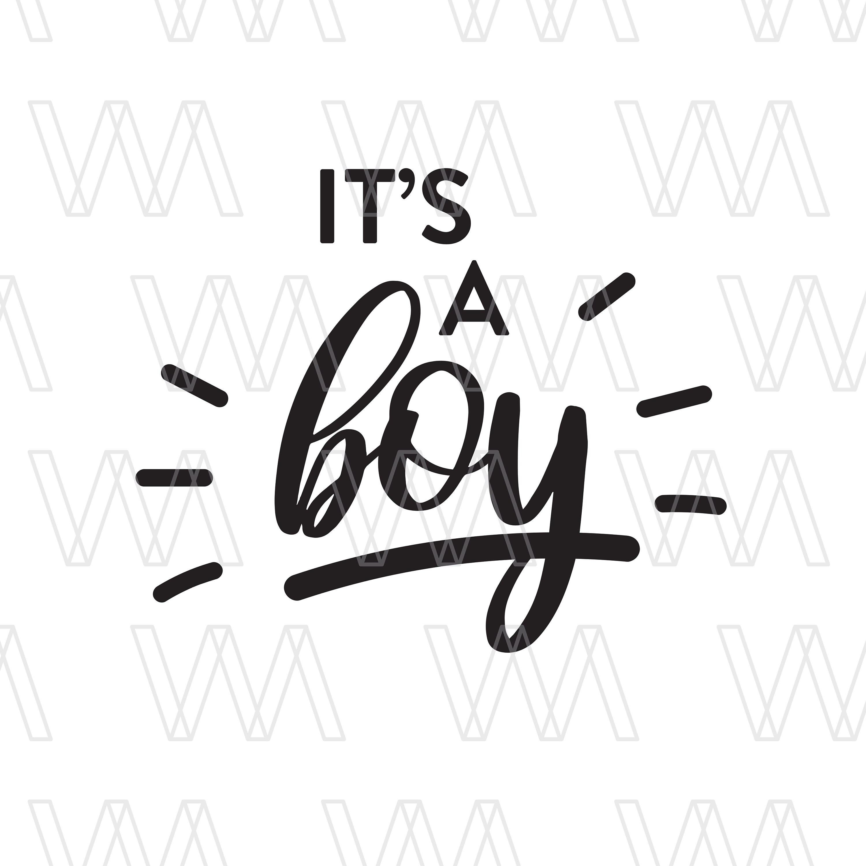 It's a Boy, Black Font, Instant Download File, SVG for Cricut ...