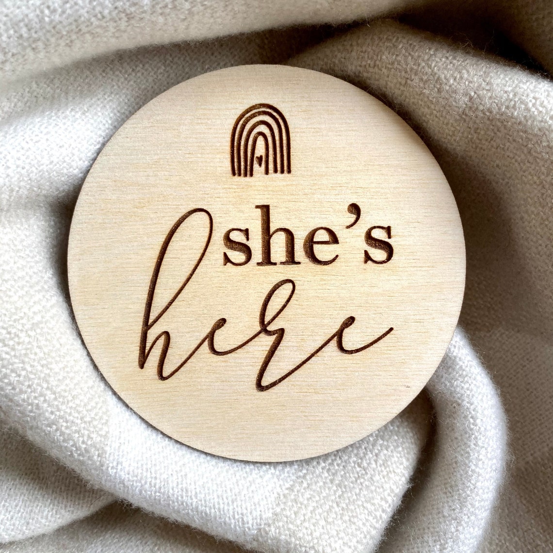 She's Here Sign Baby Announcement Sign Newborn Photo - Etsy