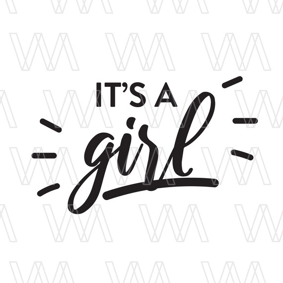 It's a Girl Black Font Instant Download File SVG for | Etsy