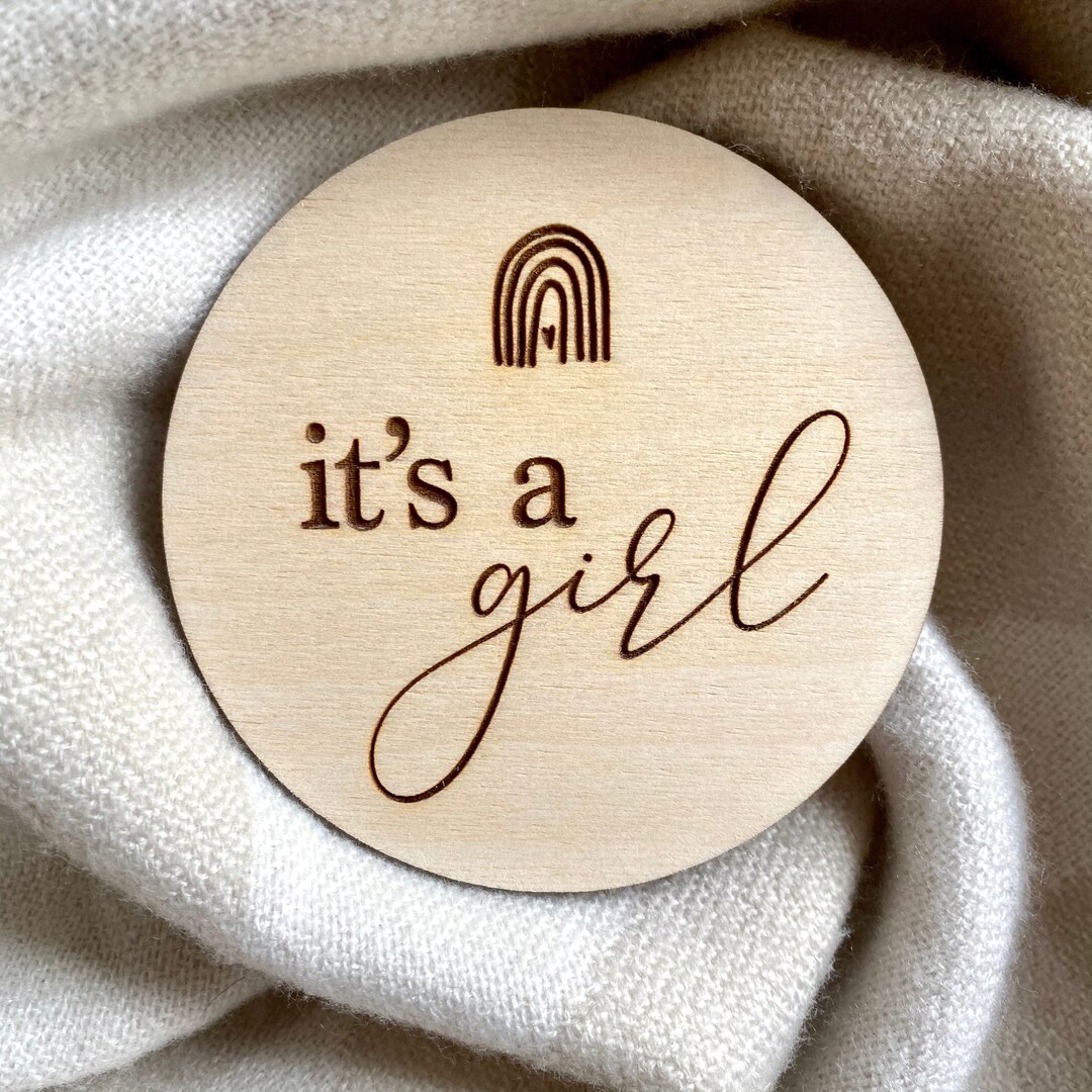 It's a Girl Sign, Baby Announcement Sign, Newborn Photo Sign, Birth ...