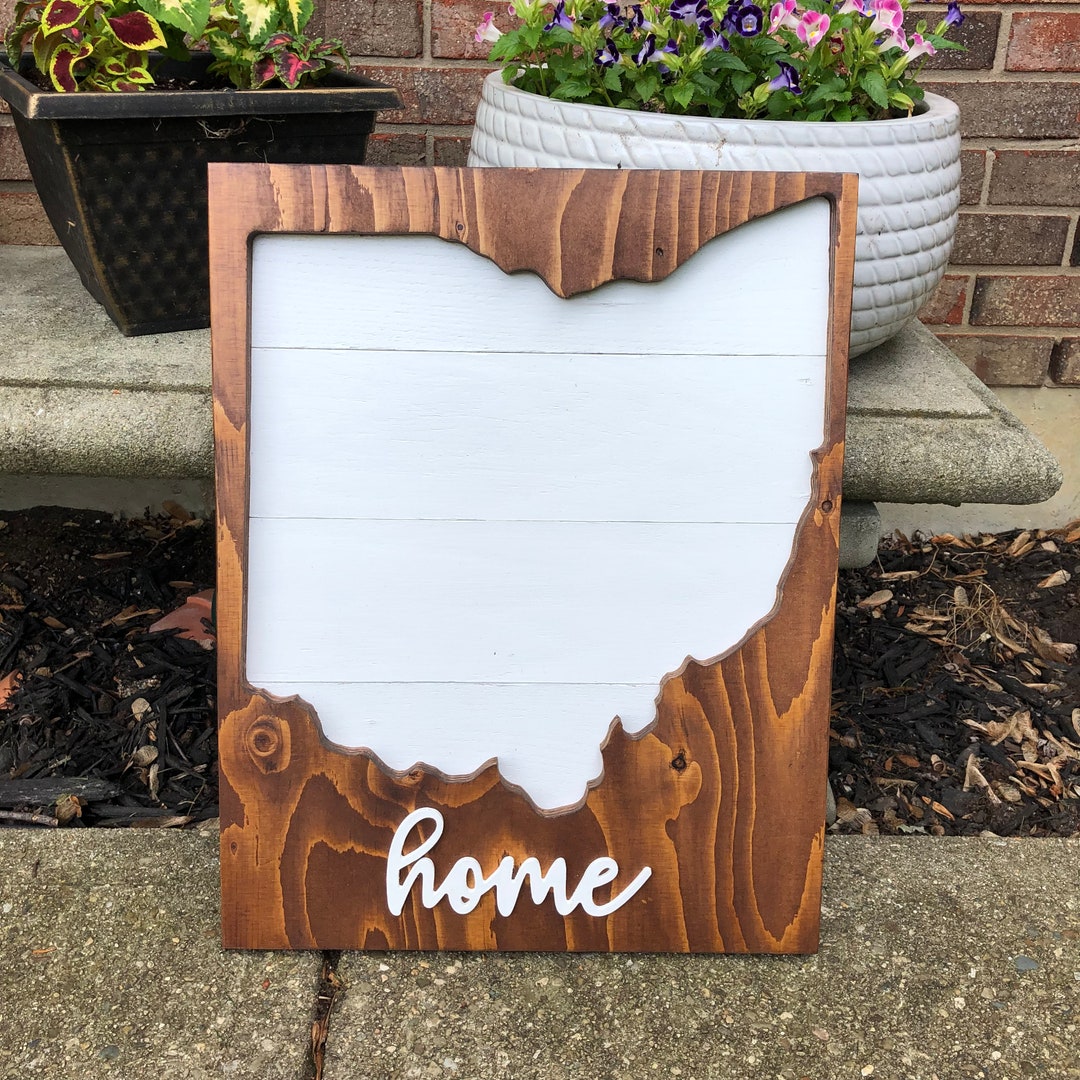 Ohio Wall Art, Farmhouse Style Wood Sign - Etsy