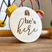 He's Here Sign, Baby Announcement Sign, Newborn Photo Sign, Birth Sign ...