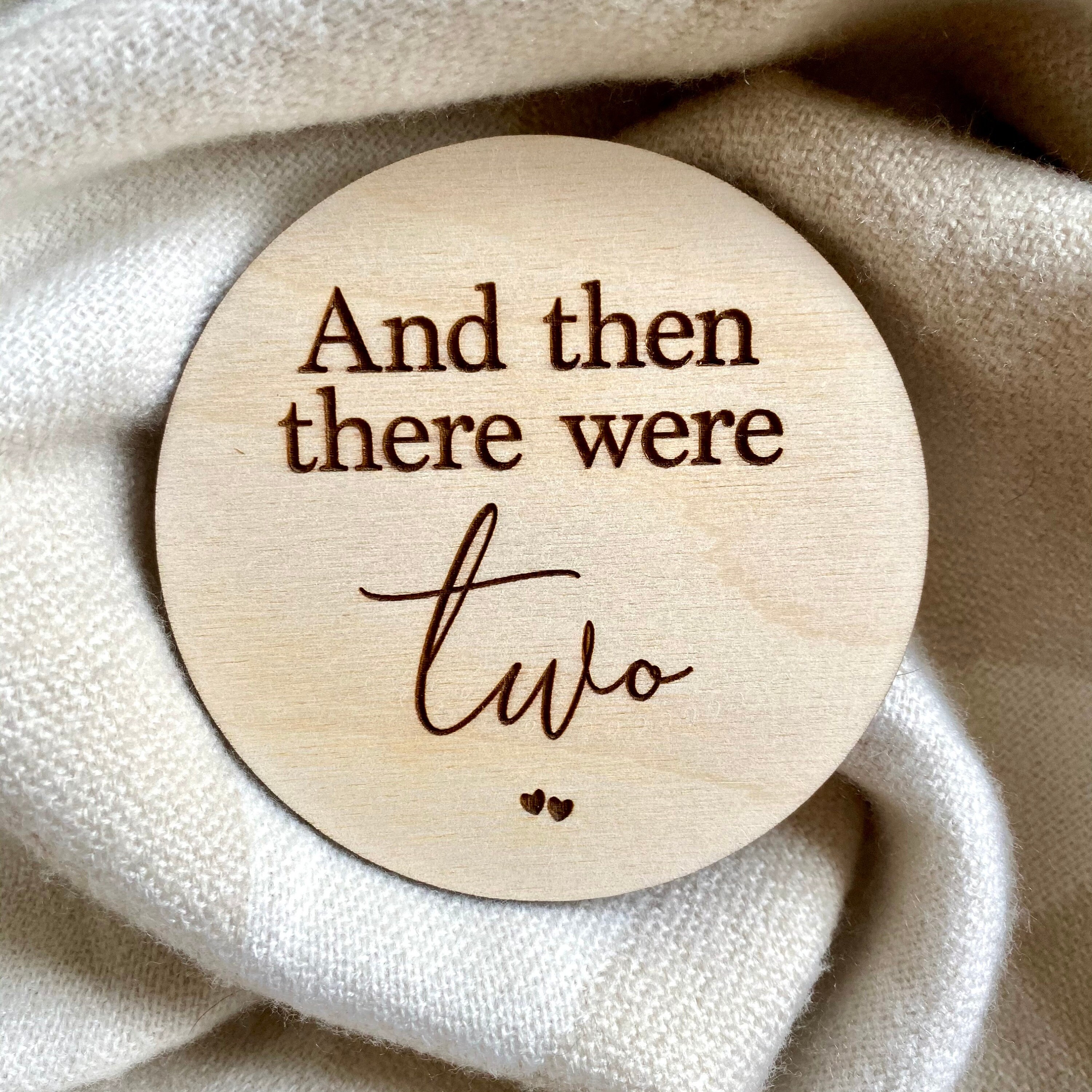 And Then There Were Two Sign Baby Announcement Sign Newborn - Etsy