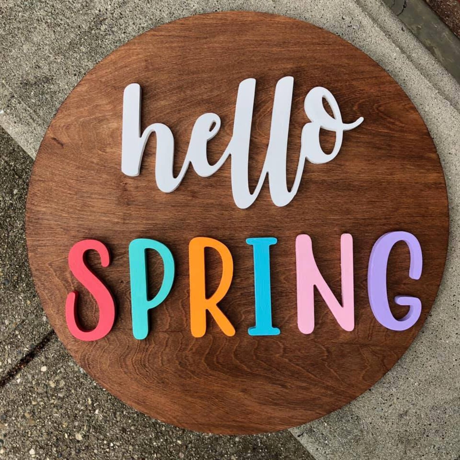 Wood Wall Art Hello Spring 20 Wood Sign | Etsy