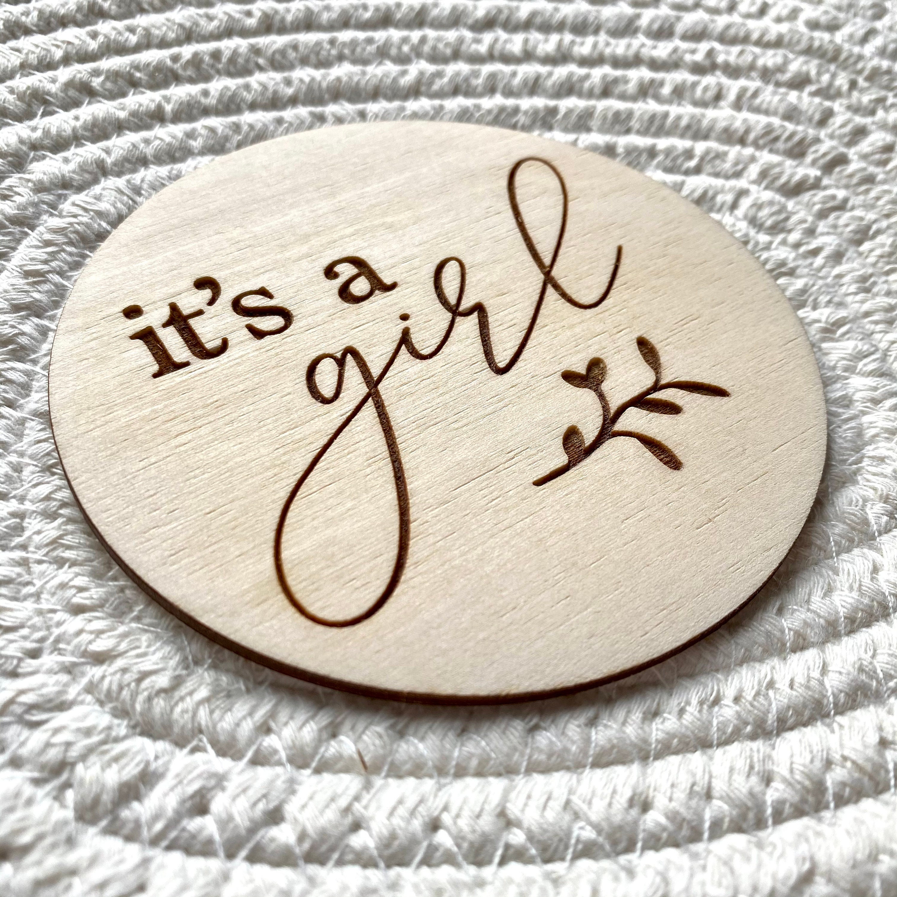 It's a Girl Sign, Baby Announcement Sign, Newborn Photo Sign, Birth ...