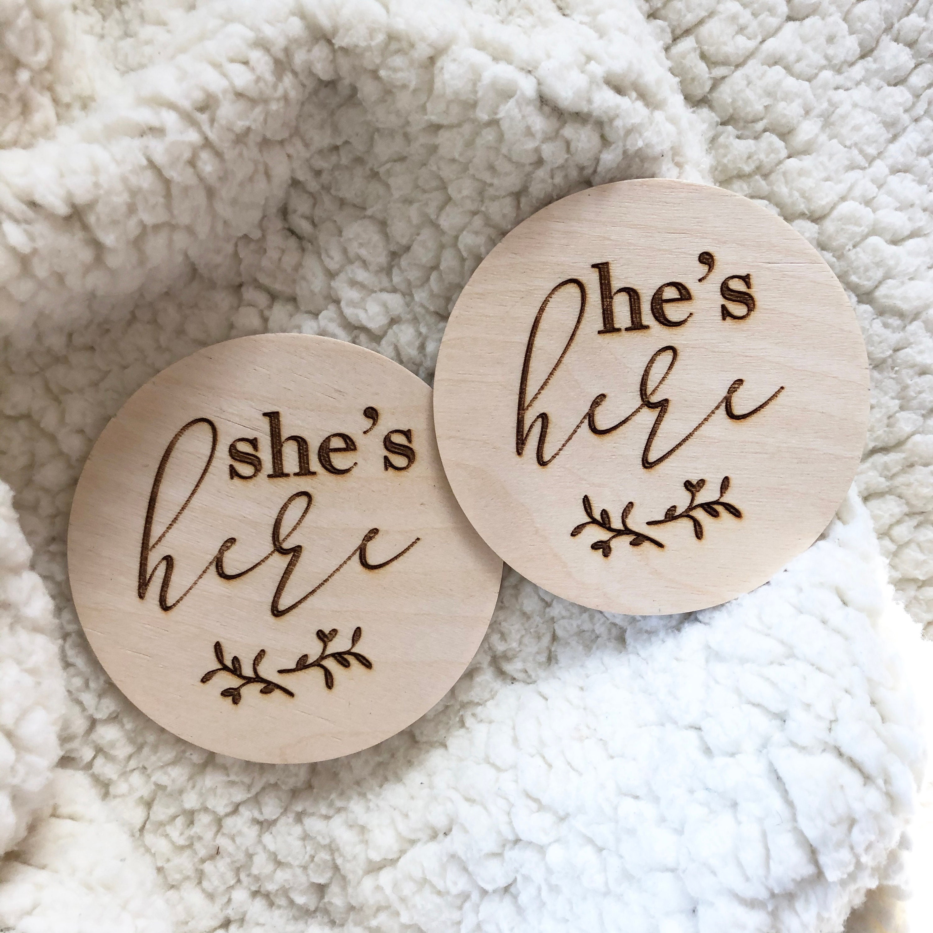 Baby Announcement Sign He's/she's Here Sign - Etsy