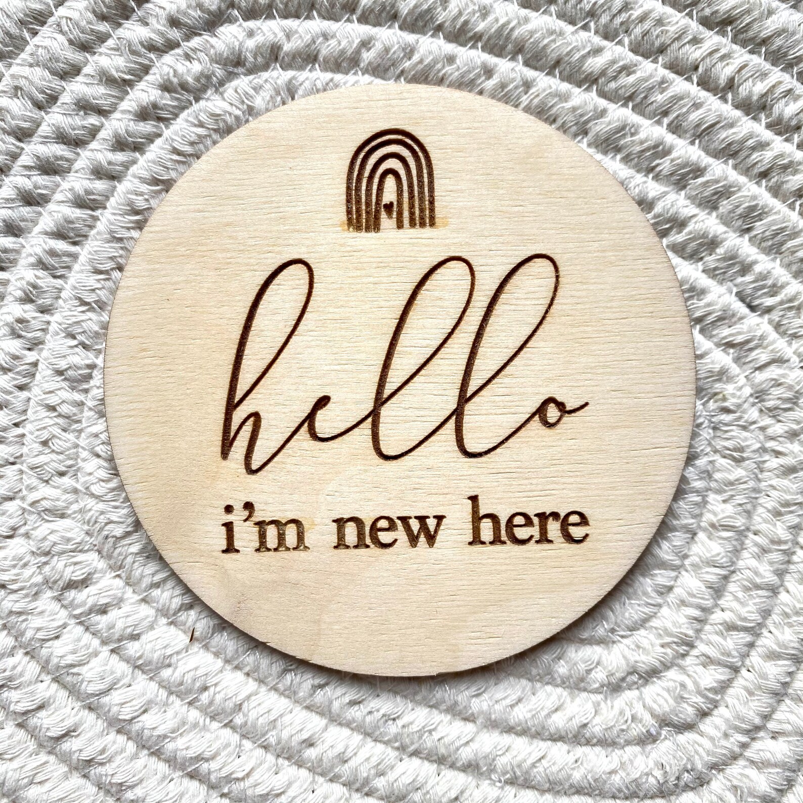 Hello I'm New Here Sign, Baby Announcement Sign, Newborn Photo Sign ...