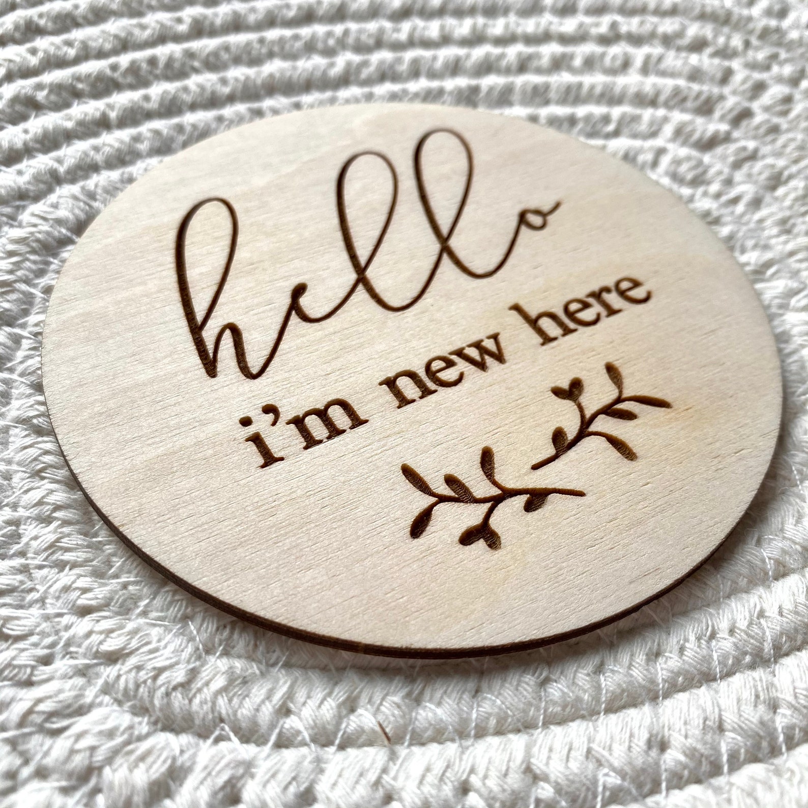 Hello I'm New Here Sign, Baby Announcement Sign, Newborn Photo Sign ...