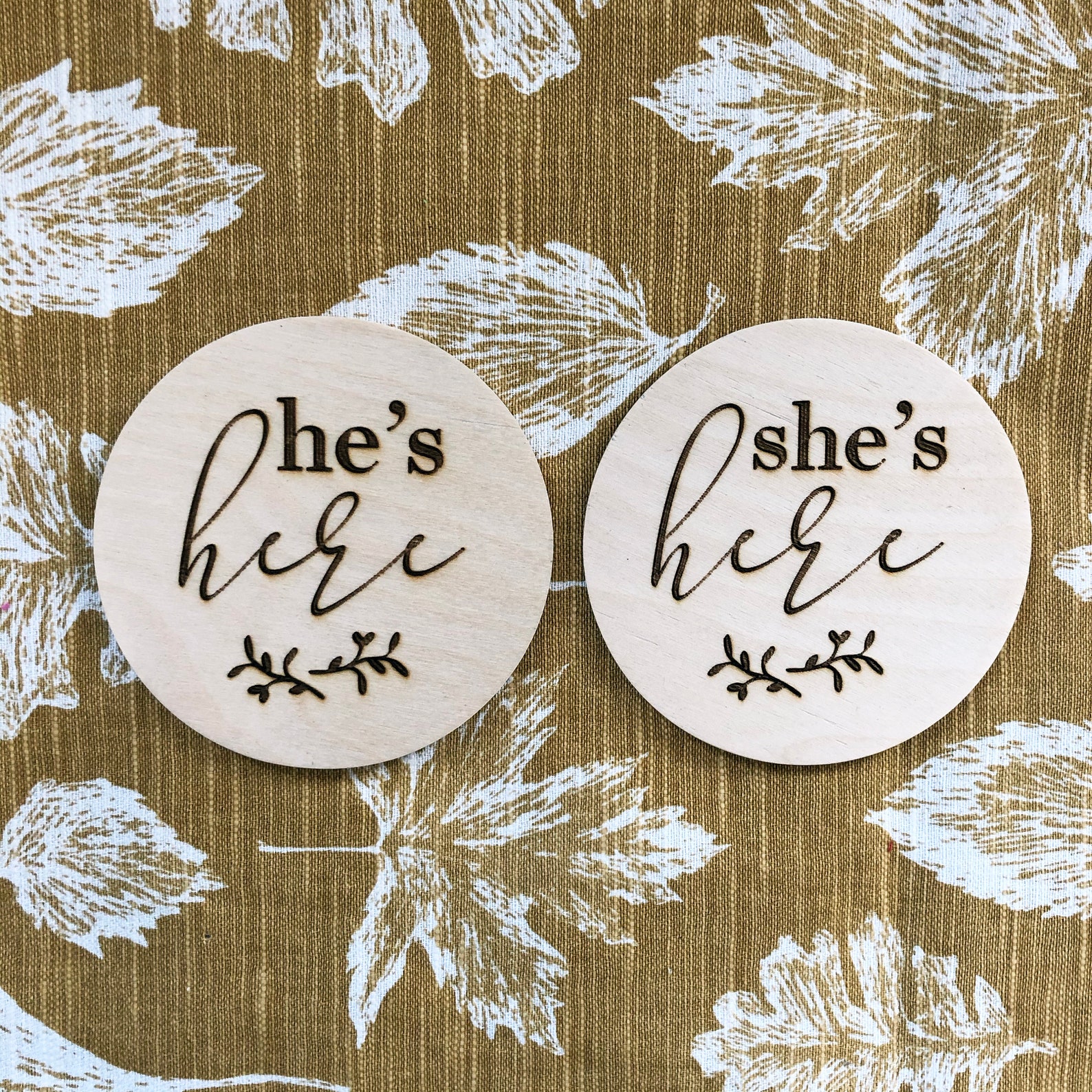 Baby Announcement Sign He's/she's Here Sign - Etsy