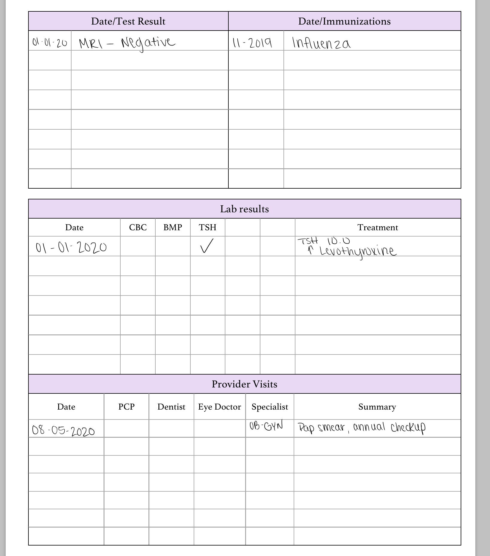 Personal Health Record, Medical Record, Medication Tracker, Health ...