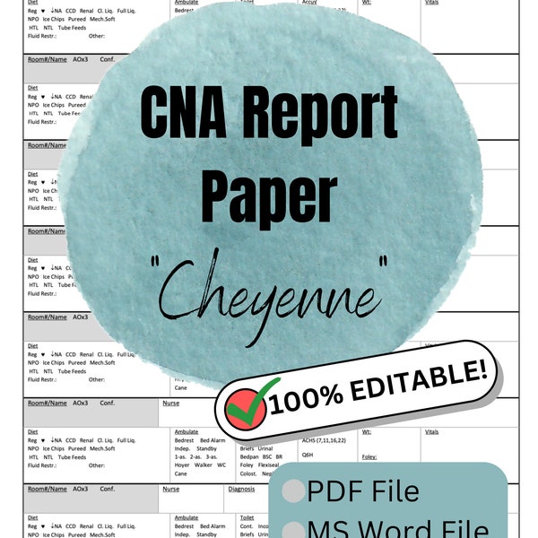 Cna Brain Sheet - Etsy