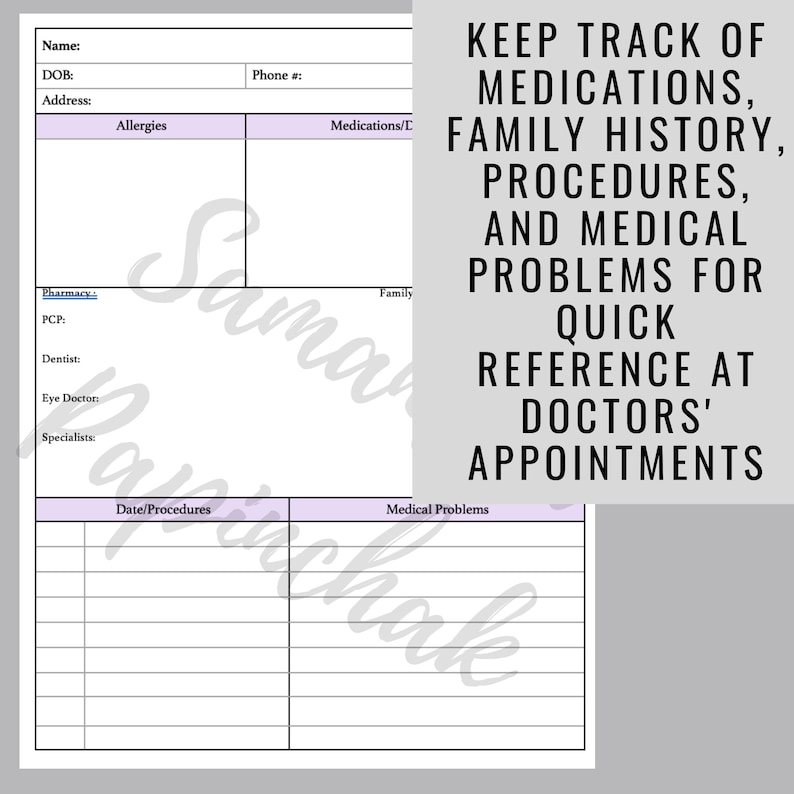 Personal Health Record, Medical Record, Medication Tracker, Health ...