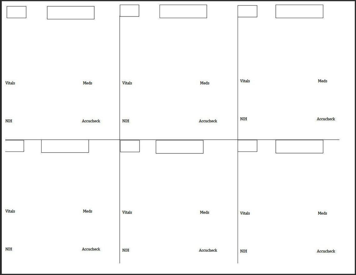6 Patient Simple Nursing Brain Sheet | Etsy