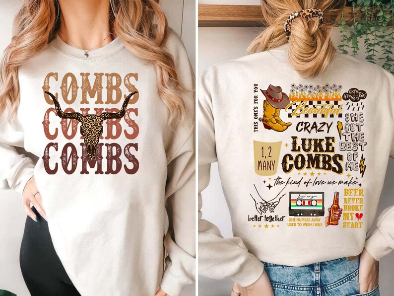 Luke Combs Music Tour Png, Vintage Combs Bullhead PNG, Country Music ...