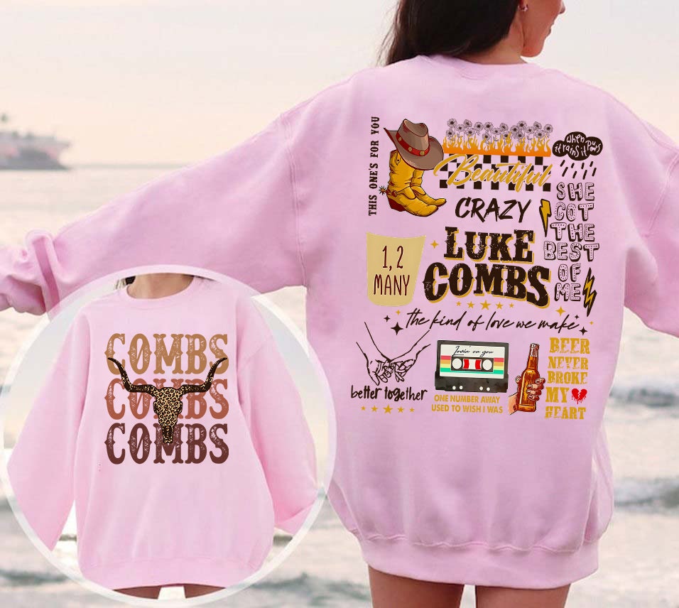 Luke Combs Music Tour Png, Vintage Combs Bullhead PNG, Country Music ...