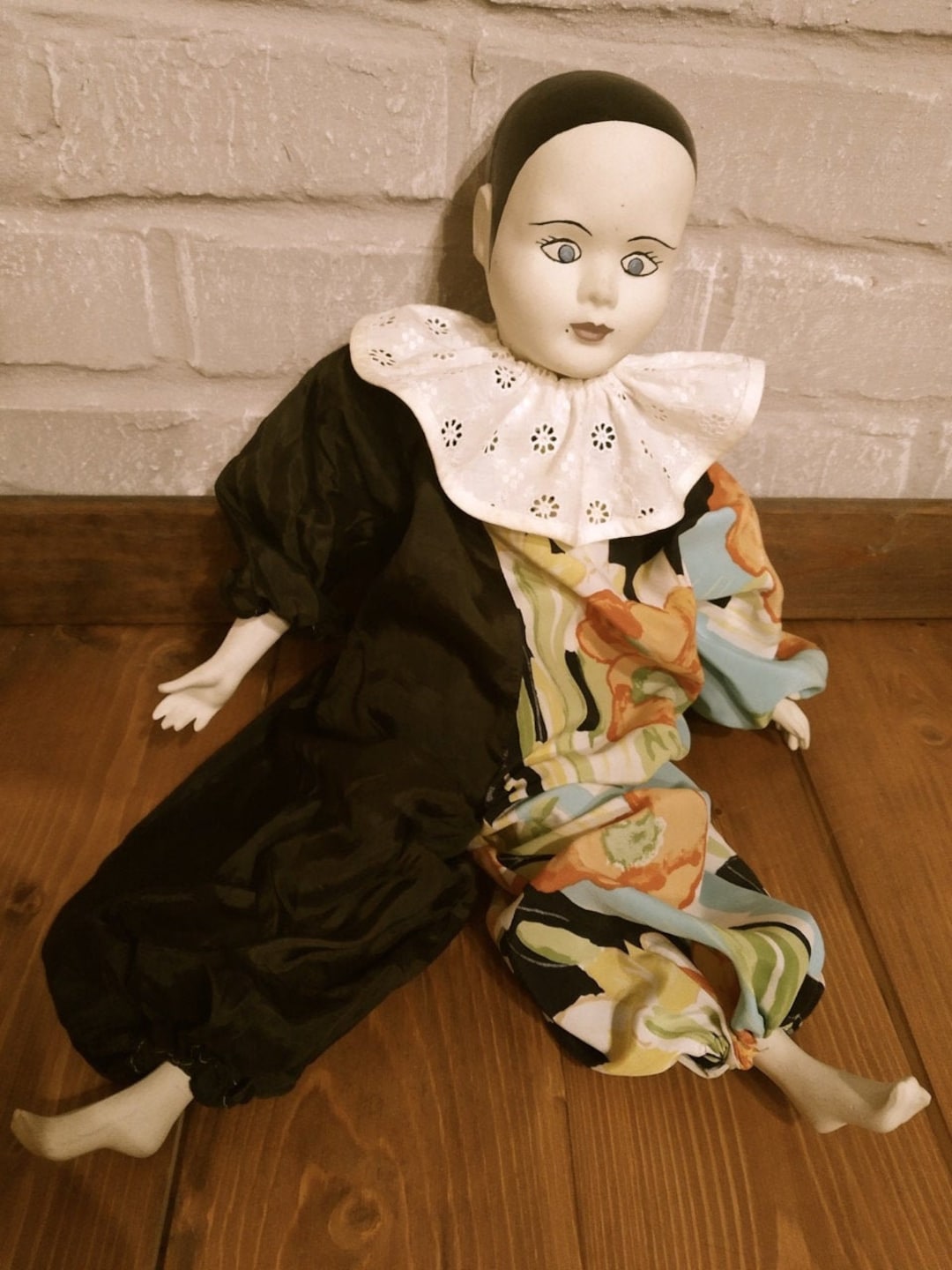 Antique Doll, Pierrot, Vintage Pierrot Doll, Clown Doll, Porcelain Doll ...