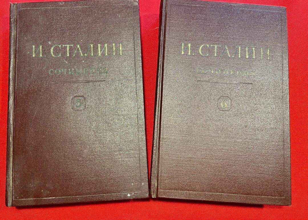 Soviet Vintage Books, Set of 2, Joseph Stalin, Collected Works, 4 and 5 ...