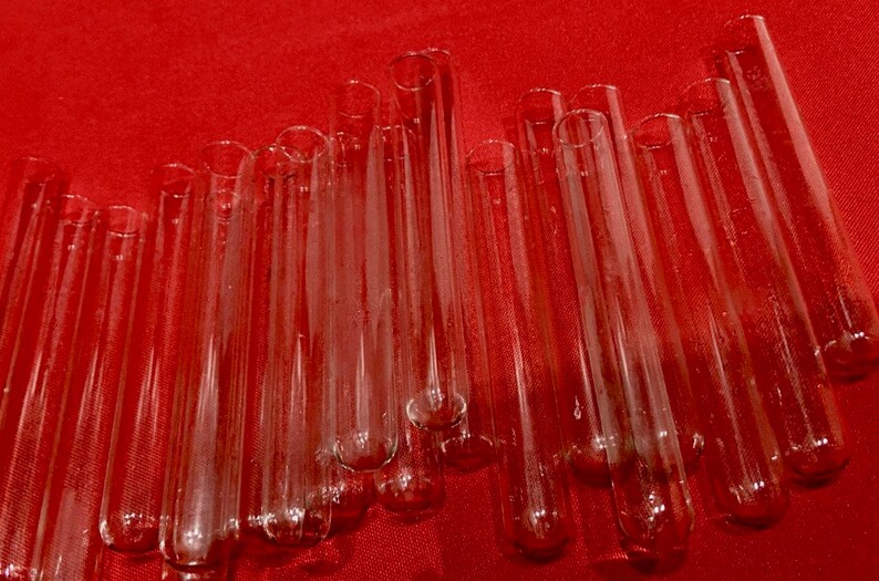 Soviet Vintage Wooden Lab Test Tube Holder and 20 Test Tubes, Made in ...