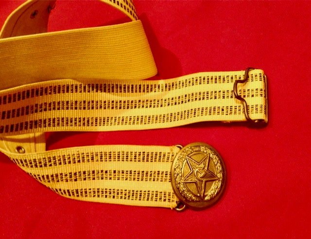Soviet Vintage Military Parade Belt, Officers Soviet Army, Gold Buckle ...