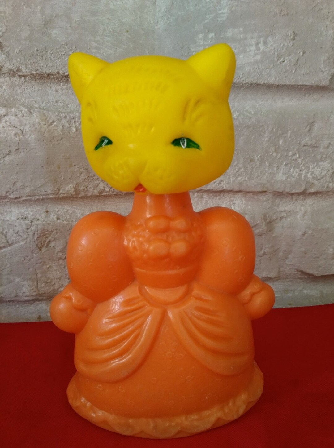 Soviet Plastic Toy, Vintage Toy, Toy Mom Cat Figurine, USSR Vintage Cat ...