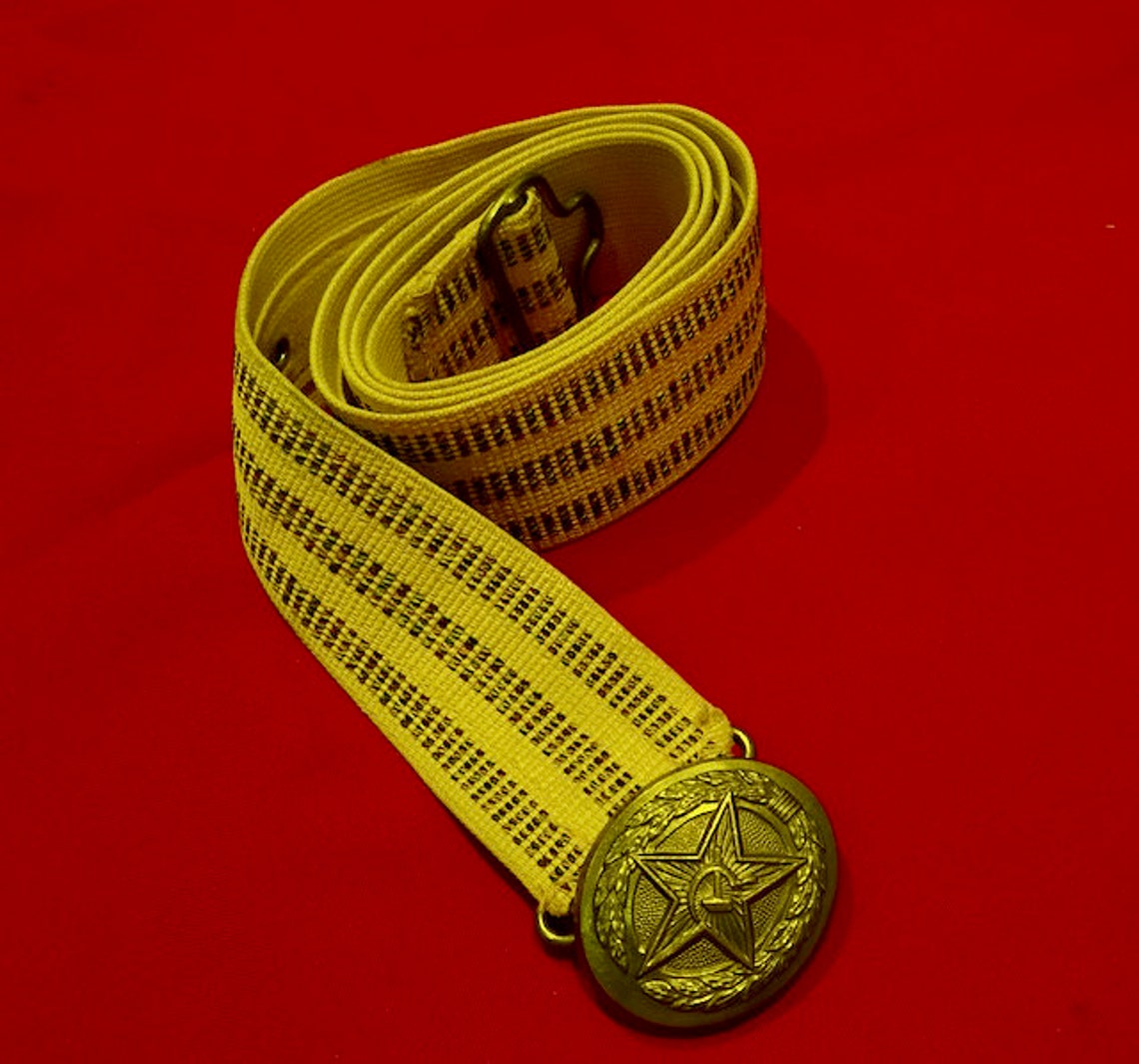 Soviet Vintage Military Parade Belt, Officers Soviet Army, Gold Buckle ...