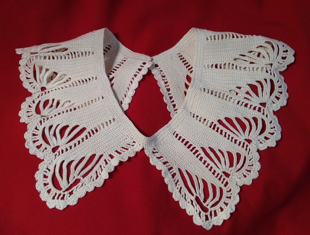 Handmade Crochet Collar, Handmade Collar, Neck Accessory, Off-white ...