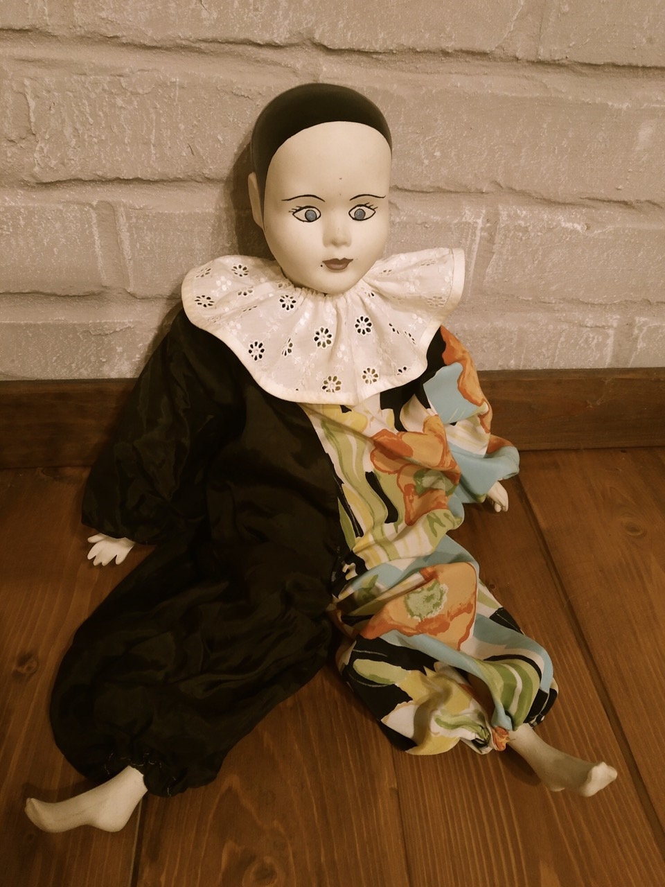 Antique Doll, Pierrot, Vintage Pierrot Doll, Clown Doll, Porcelain Doll ...
