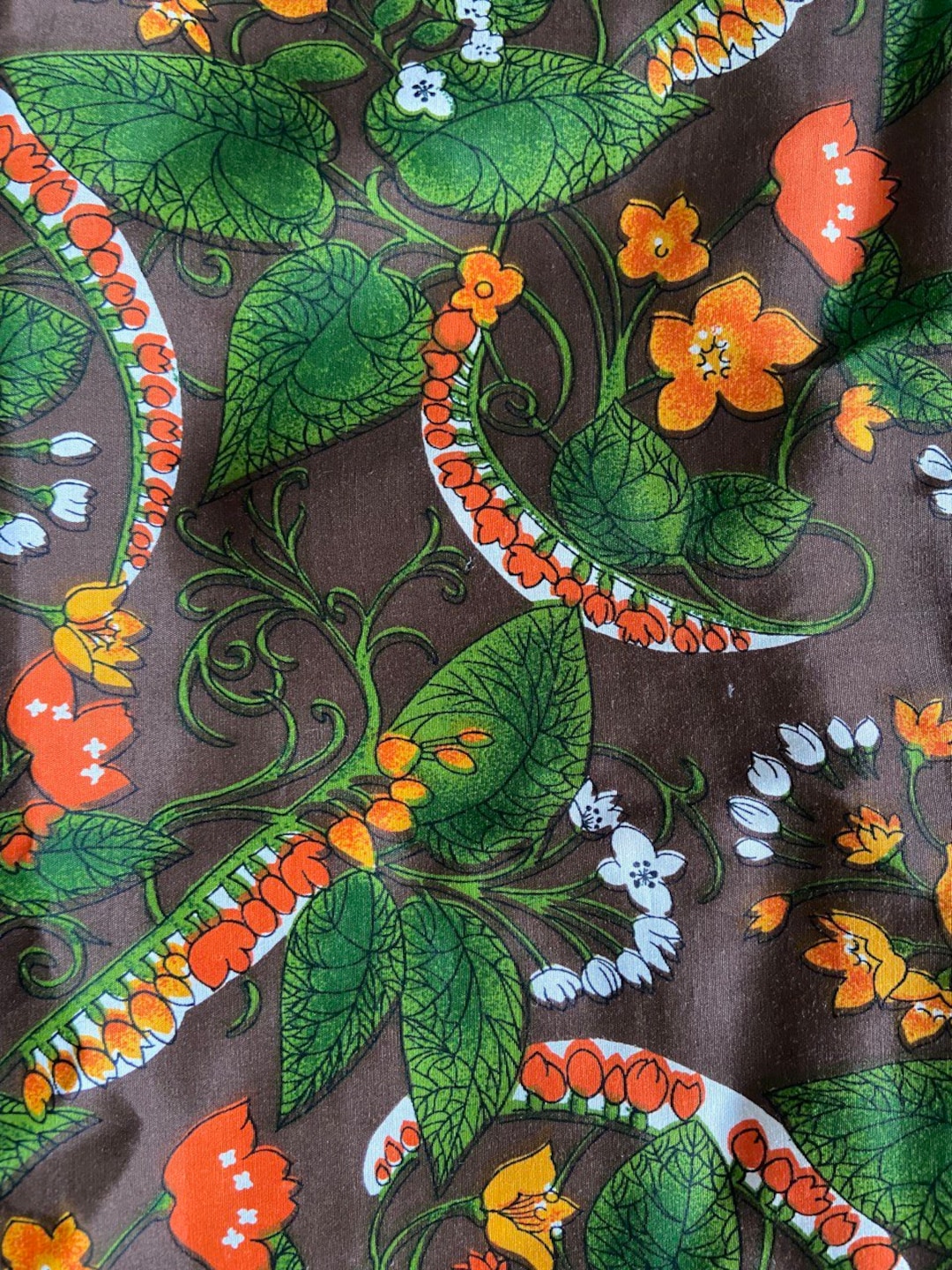 Soviet Vintage Fabric, Poplin, USSR, 100% Cotton, Flower Pattern, Dress ...
